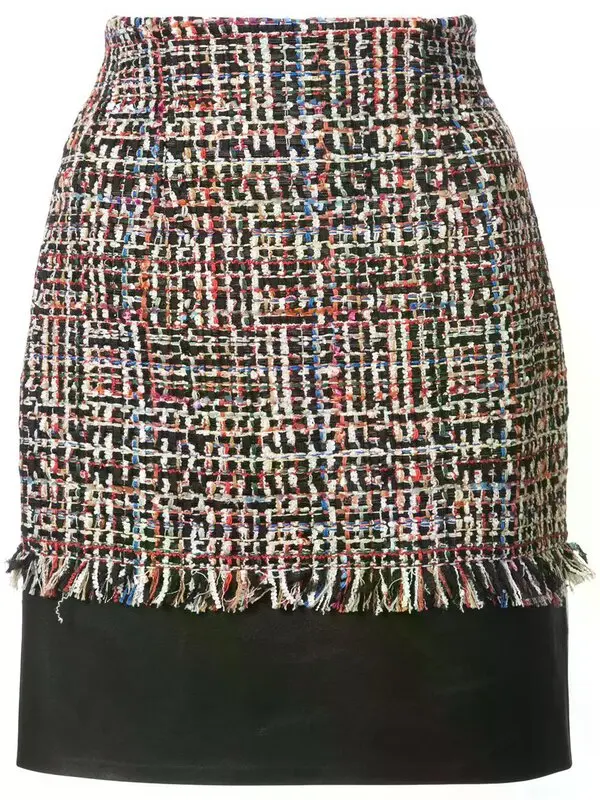 Alexander McQueen Multicolor Tweed Mini Skirt