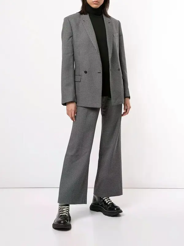 PORTS V Pied-de-poule Double-breasted Blazer
