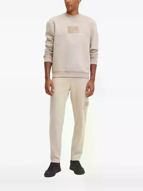 Columbia Logo-patch Crew-neck Sweatshirt - Neutrals