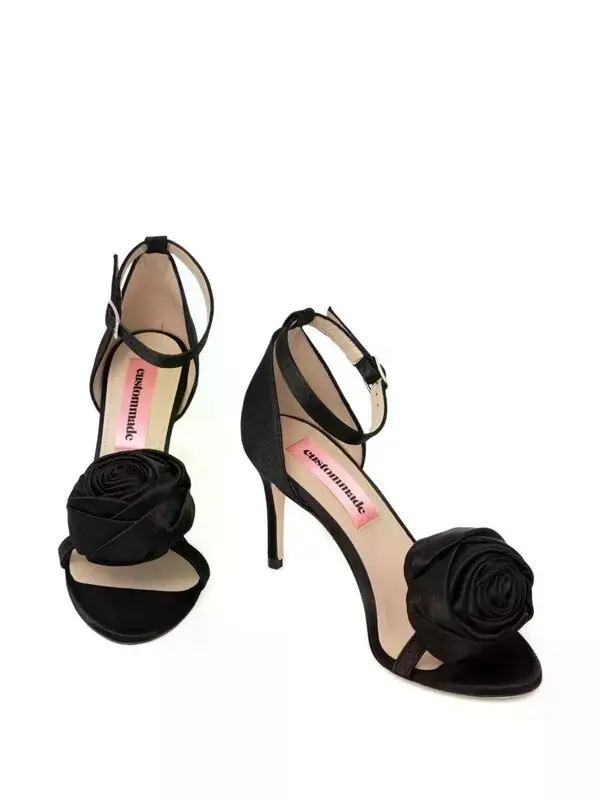 CUSTOMMADE Heeled Sandals With Rose Embellishment