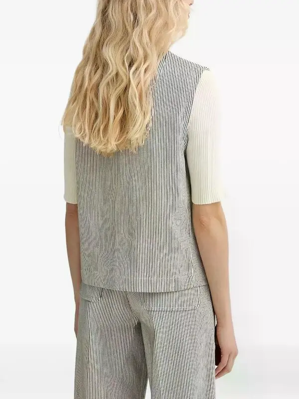 SESSUN Striped Buttoned Waistcoat