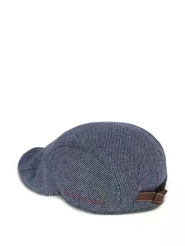 Brunello Cucinelli Striped Newsboy Cap