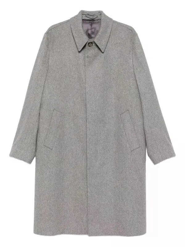 LARDINI Buttoned Patch-pocket Wool Coat