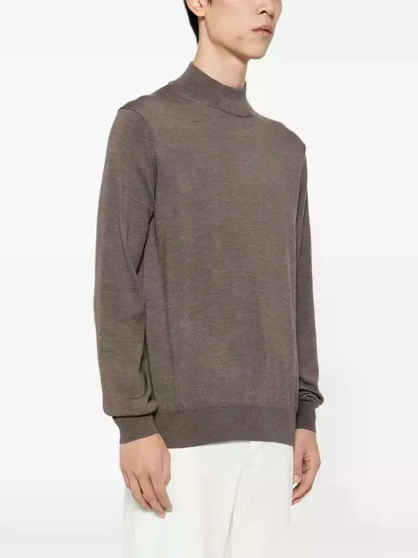AURELIEN Mockneck Jumper - Grey