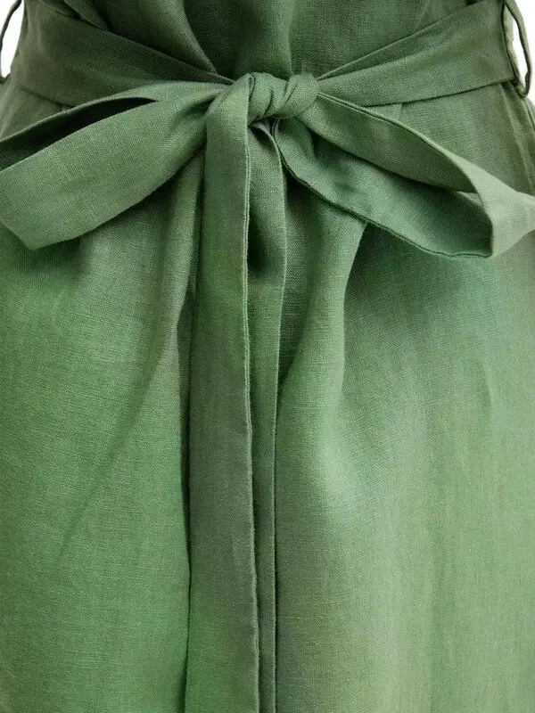 PEDRO DEL HIERRO Belted Linen Dress