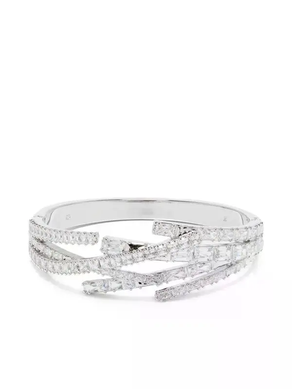 SWAROVSKI Matrix Crystal-embellished Rhodium-plated Bracelet - Silver