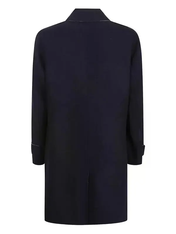 Eleventy Buttoned Patch-pocket Coat - Blue