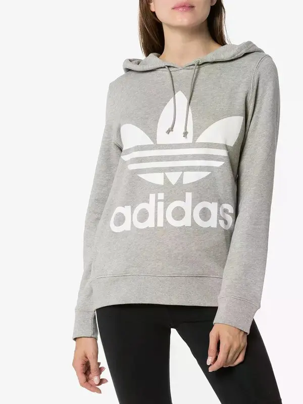 Adidas Trefoil Logo Hoodie - Grey