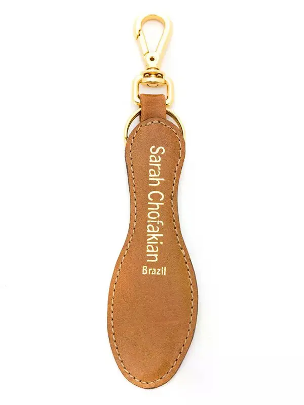 STUDIO CHOFAKIAN Leather Keyring - Brown