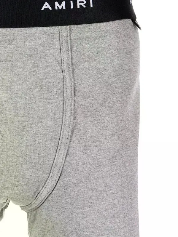 Amiri Logo-waist Cotton Boxer Shorts