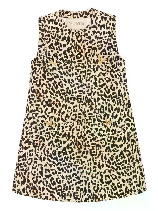 Valentino Garavani Leopard Print Button-fastening Jacket