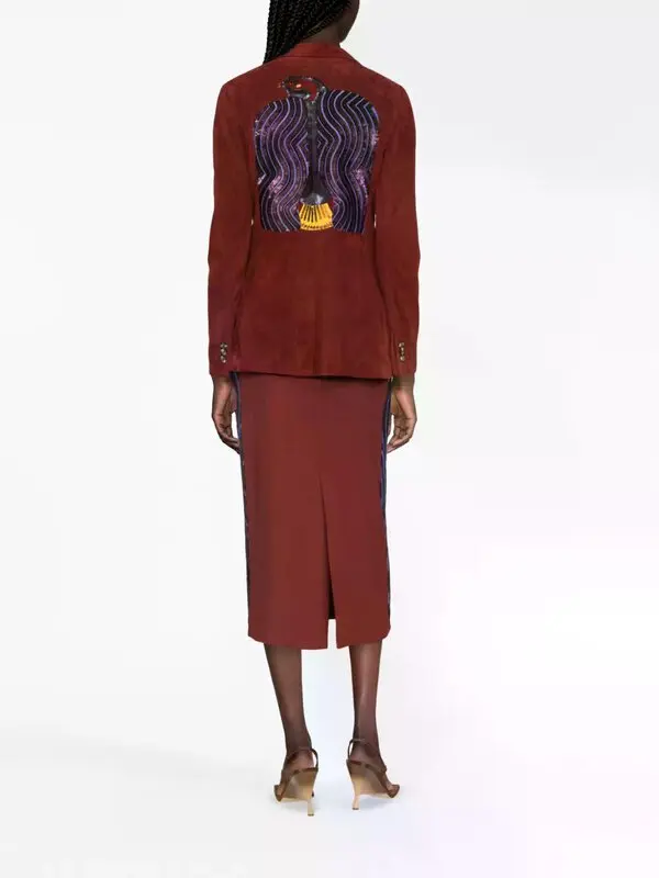 PAULA Single-breasted Suede Blazer