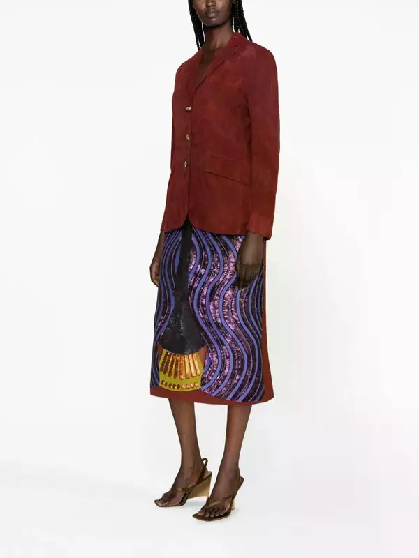 PAULA Single-breasted Suede Blazer