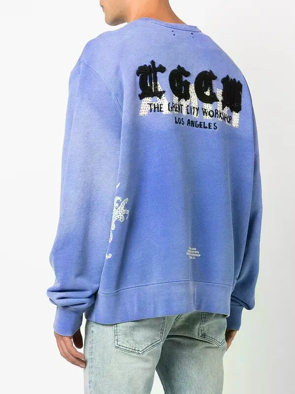 Amiri Embellished Koi-print Sweatshirt