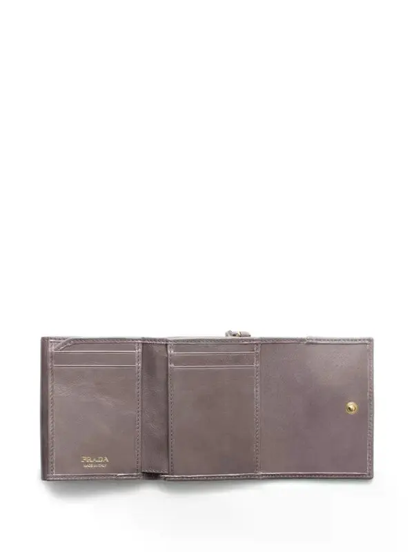 Prada Small Triangle-logo Wallet - Grey