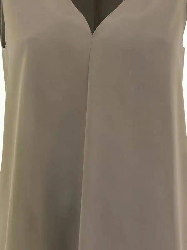F.IT Sleeveless V-neck Top - Brown