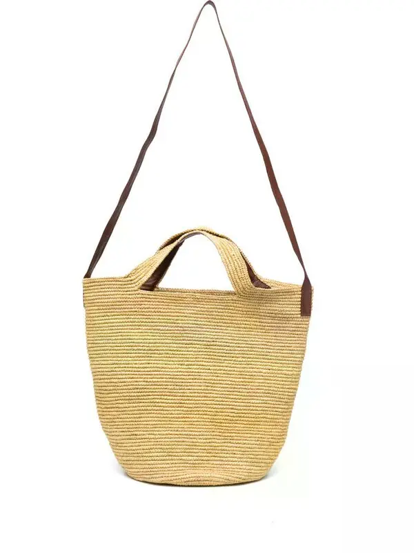 SENSI STUDIO Interwoven Straw Tote Bag