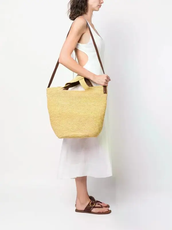 SENSI STUDIO Interwoven Straw Tote Bag