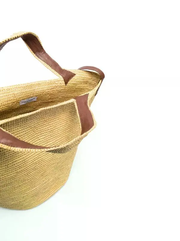 SENSI STUDIO Interwoven Straw Tote Bag