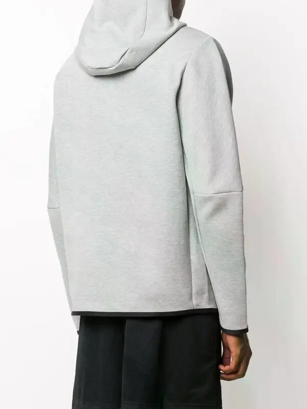 Nike Logo-print Zip-up Hoodie - Grey