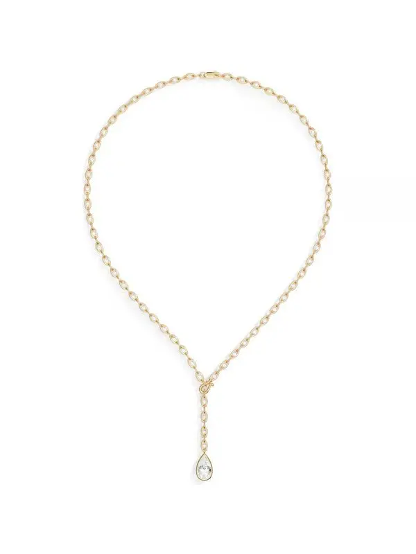APM MONACO Tone Pendant Necklace With Crystal Embellishment - Gold