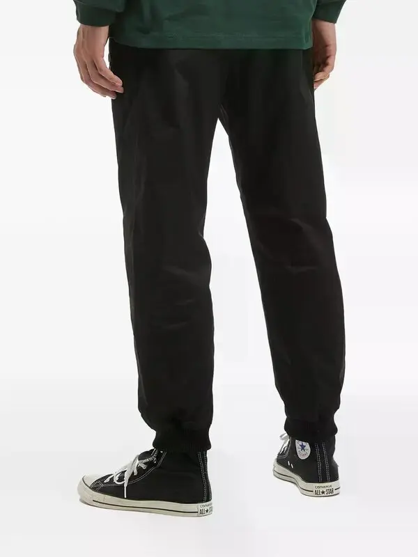 FINGERCROXX Logo-patch Cuffed Trousers - Black