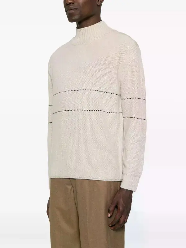 Emporio Armani High-neck Striped Sweater