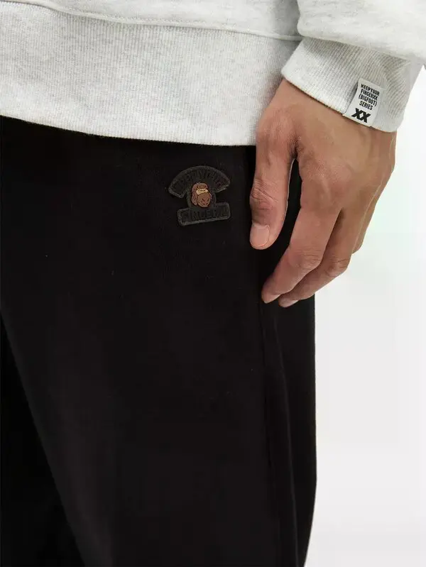 FINGERCROXX Embroidered Logo Track Pants - Black