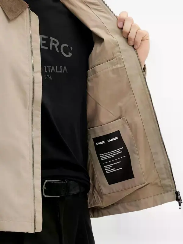 SAMSOE SAMSOE Zip-front Jacket With Corduroy Collar