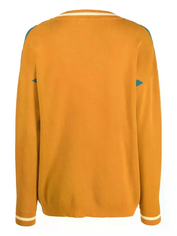 PAULA Patterned-intarsia Striped Sweatshirt