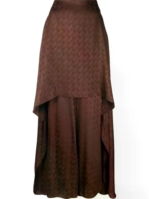 Fendi Wide-leg Monogram-pattern Trousers