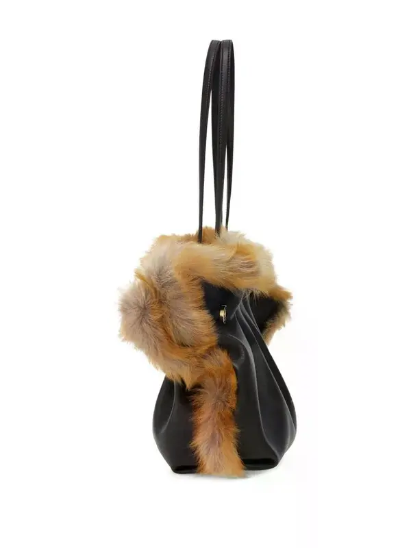 FERRAGAMO Medium Calfskin-trimmed Shoulder Bag