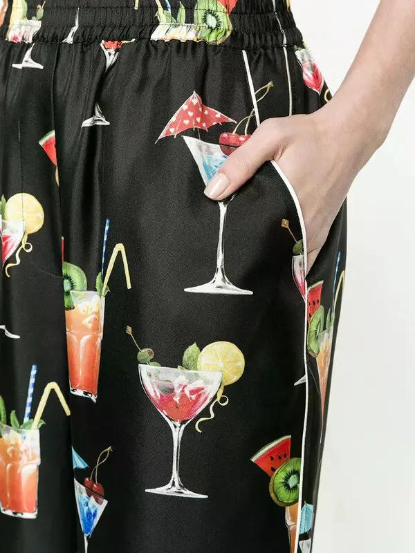 Dolce & Gabbana Cocktail Print Pyjama Trousers