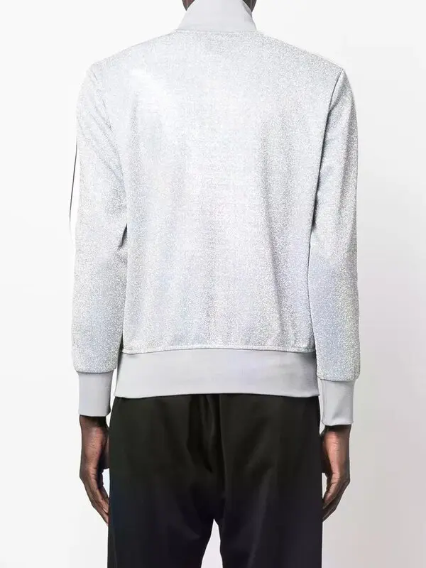 Palm Angels Glitter Lurex Track Jacket - Grey