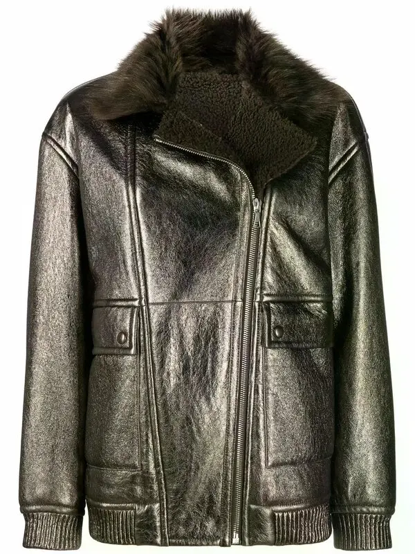 YVES SALOMON Longline Leather Jacket
