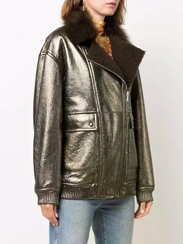 YVES SALOMON Longline Leather Jacket