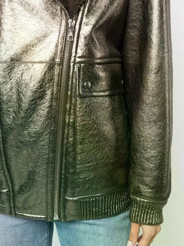YVES SALOMON Longline Leather Jacket