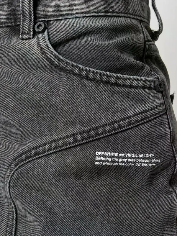 Off-White Zip-front Denim Skirt