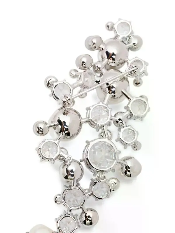 SWAROVSKI Crystal-pearl Brooch - Silver