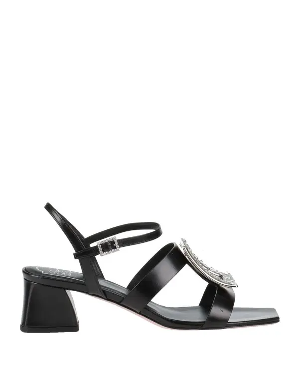 ROGER VIVIER Leather Sandals With Appliqués