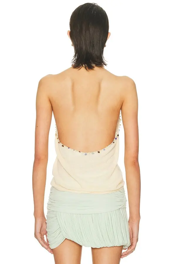 Christopher Esber Beach Quartz Halter Tank Top - Bone