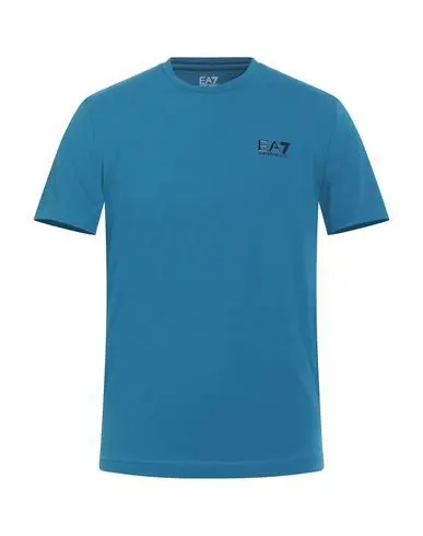 EA7 T-shirt Azure Size Cotton, Elastane - Blue