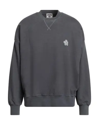 A PAPER KID Cotton French Terry Sweatshirt - Charcoal