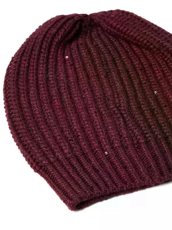 Brunello Cucinelli Ribbed Sequin Beanie