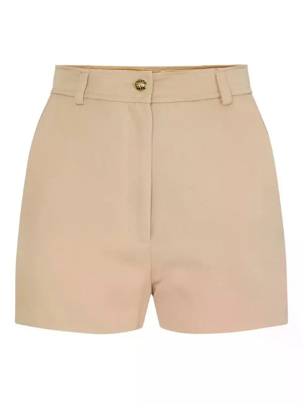 Elisabetta Franchi Gold-button Gabardine Shorts
