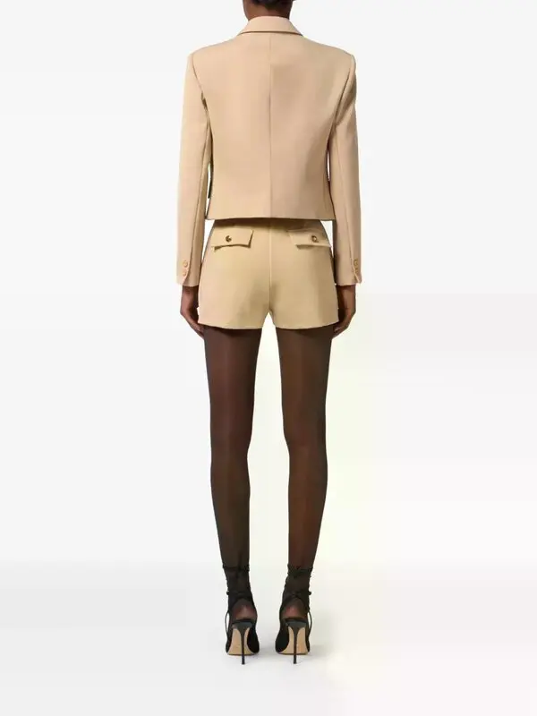 Elisabetta Franchi Gold-button Gabardine Shorts