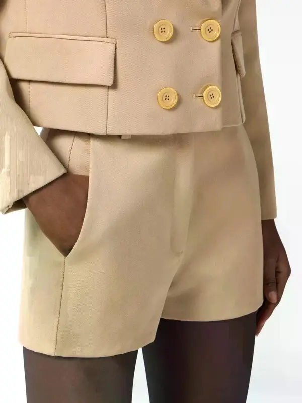 Elisabetta Franchi Gold-button Gabardine Shorts