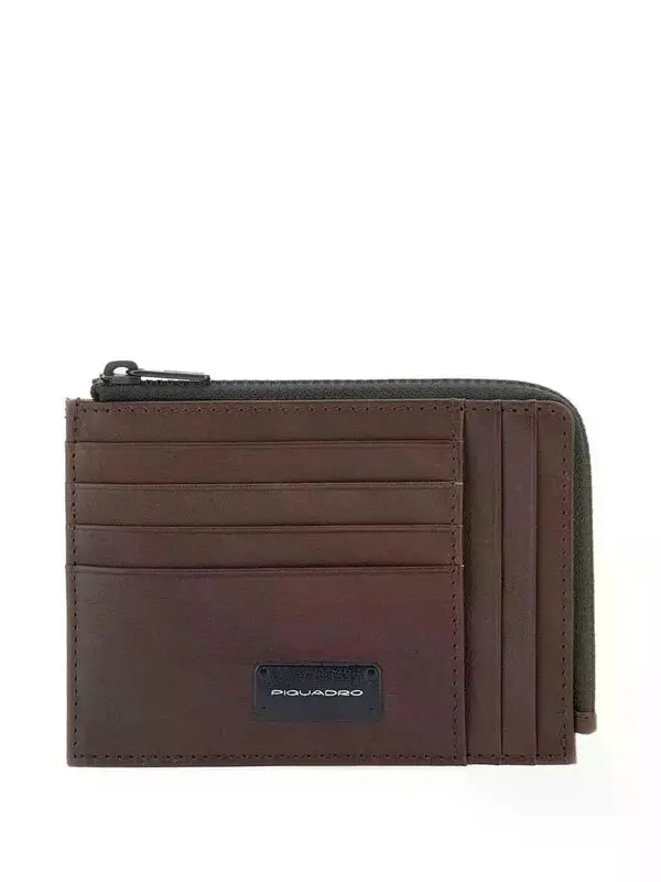 PIQUADRO Zip-around Card Holder - Brown