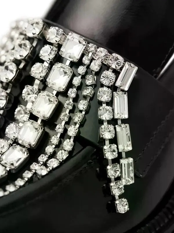 JIMMY CHOO Tylor Crystal Embellished Loafers