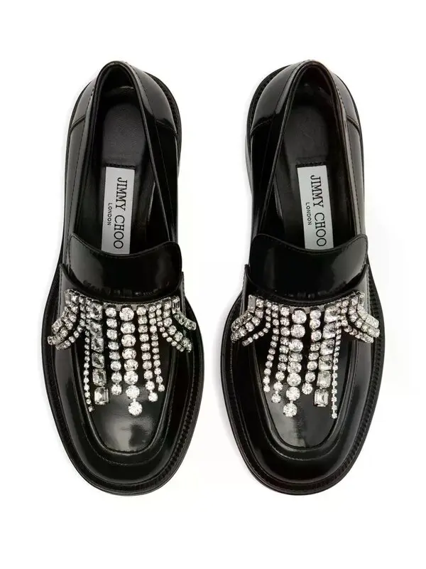 JIMMY CHOO Tylor Crystal Embellished Loafers